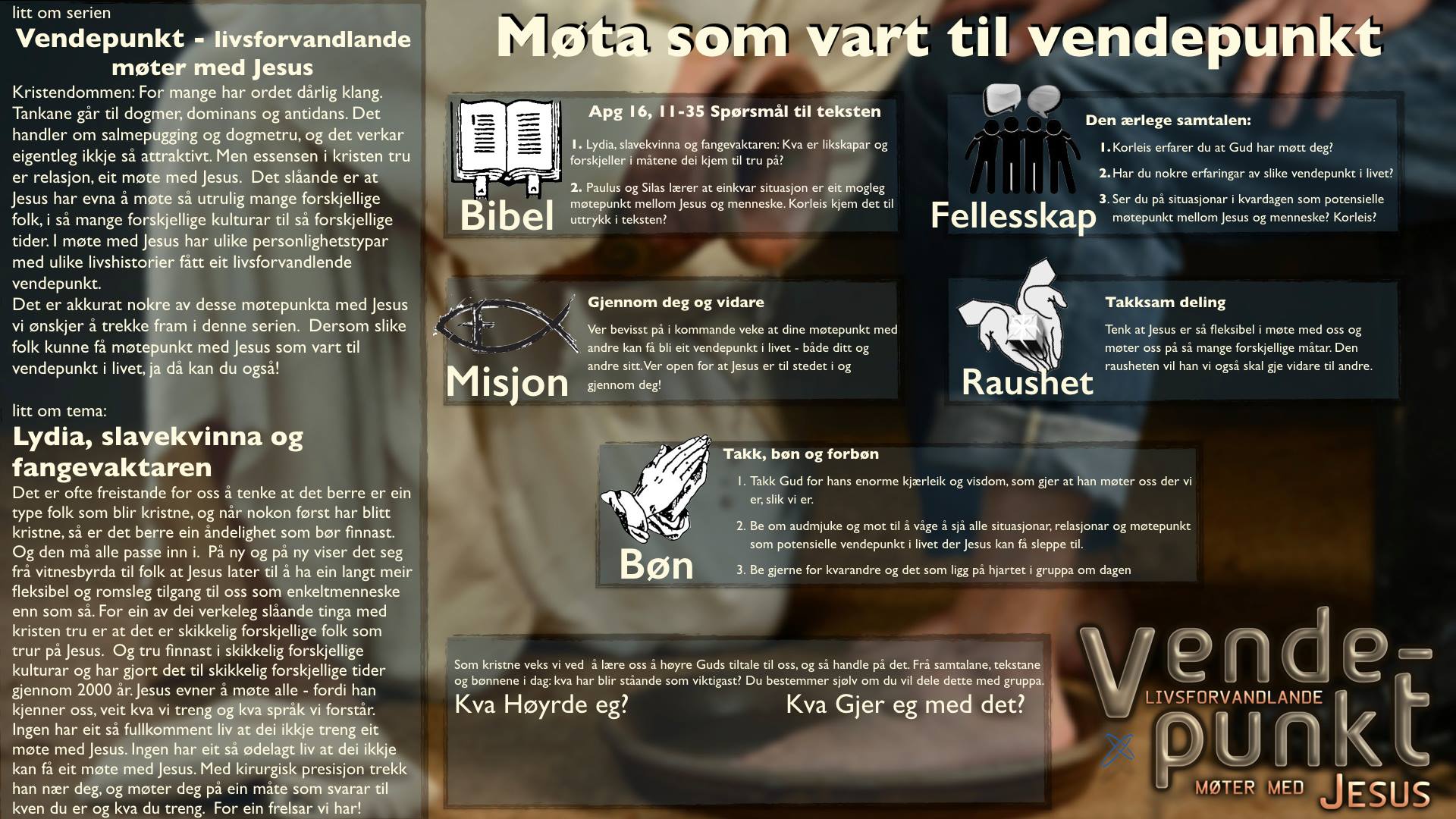 Vendepunkt - smågruppeopplegg - Region Sogn og Fjordane