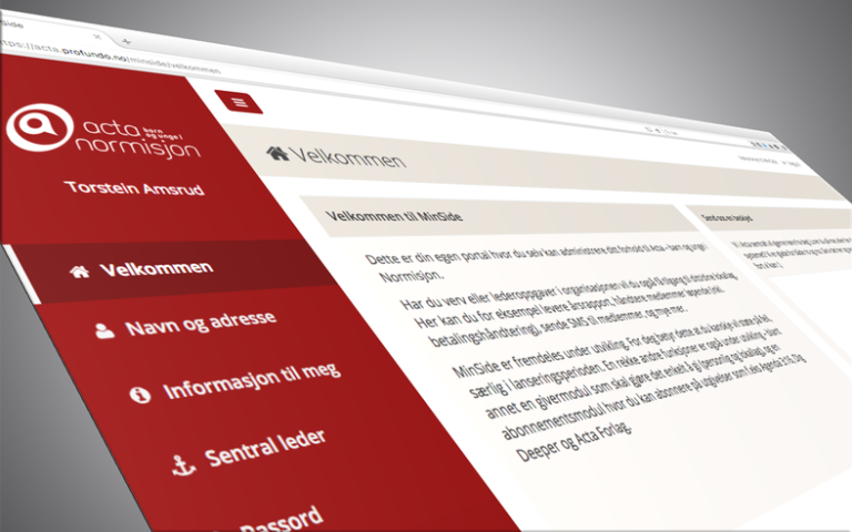 Min Side - Acta Region Trøndelag